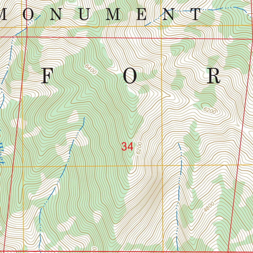 Waterman Mountain, CA FSTopo Legacy Map by US Forest Service - Topo ...