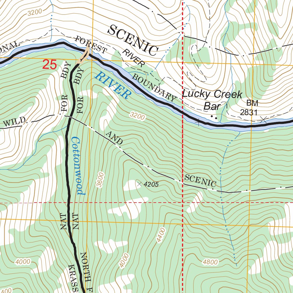 Waugh Mountain, ID FSTopo Legacy Map by US Forest Service - Topo ...