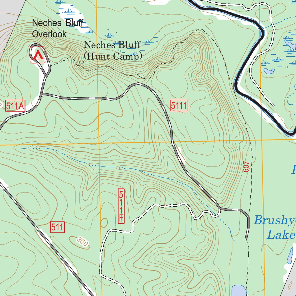 Weches, TX FSTopo Legacy Map by US Forest Service - Topo | Avenza Maps