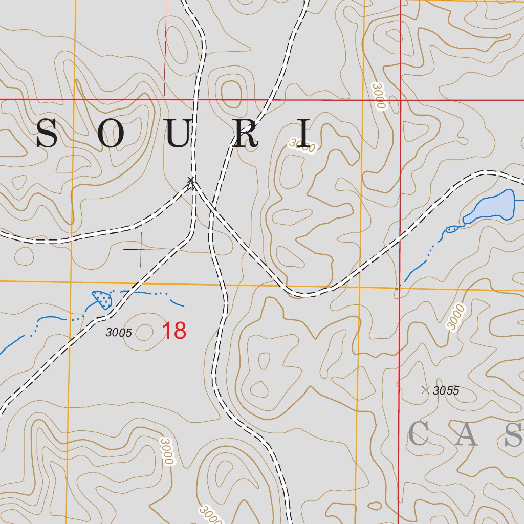 West Fork Deep Creek, ND FSTopo Legacy Map by US Forest Service - Topo ...