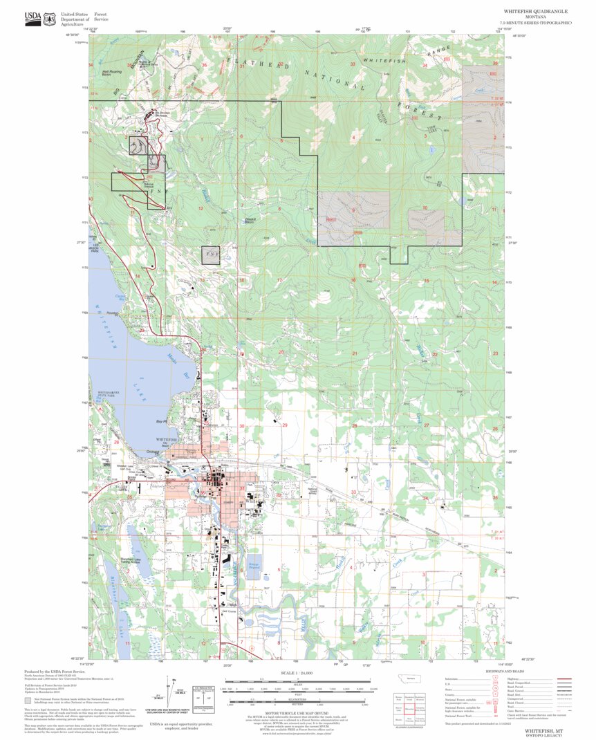 Whitefish, MT FSTopo Legacy Map by US Forest Service - Topo | Avenza Maps