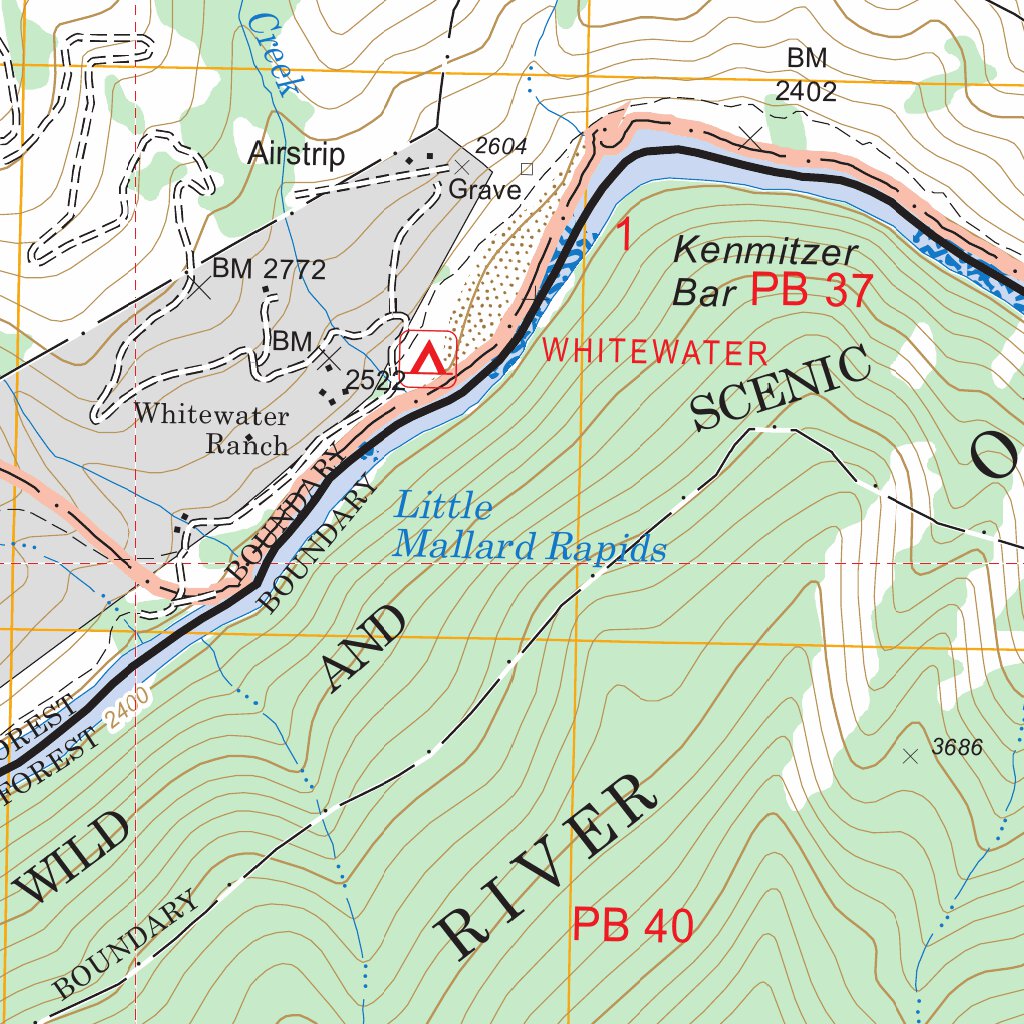 Whitewater Ranch, ID FSTopo Legacy Map by US Forest Service - Topo ...