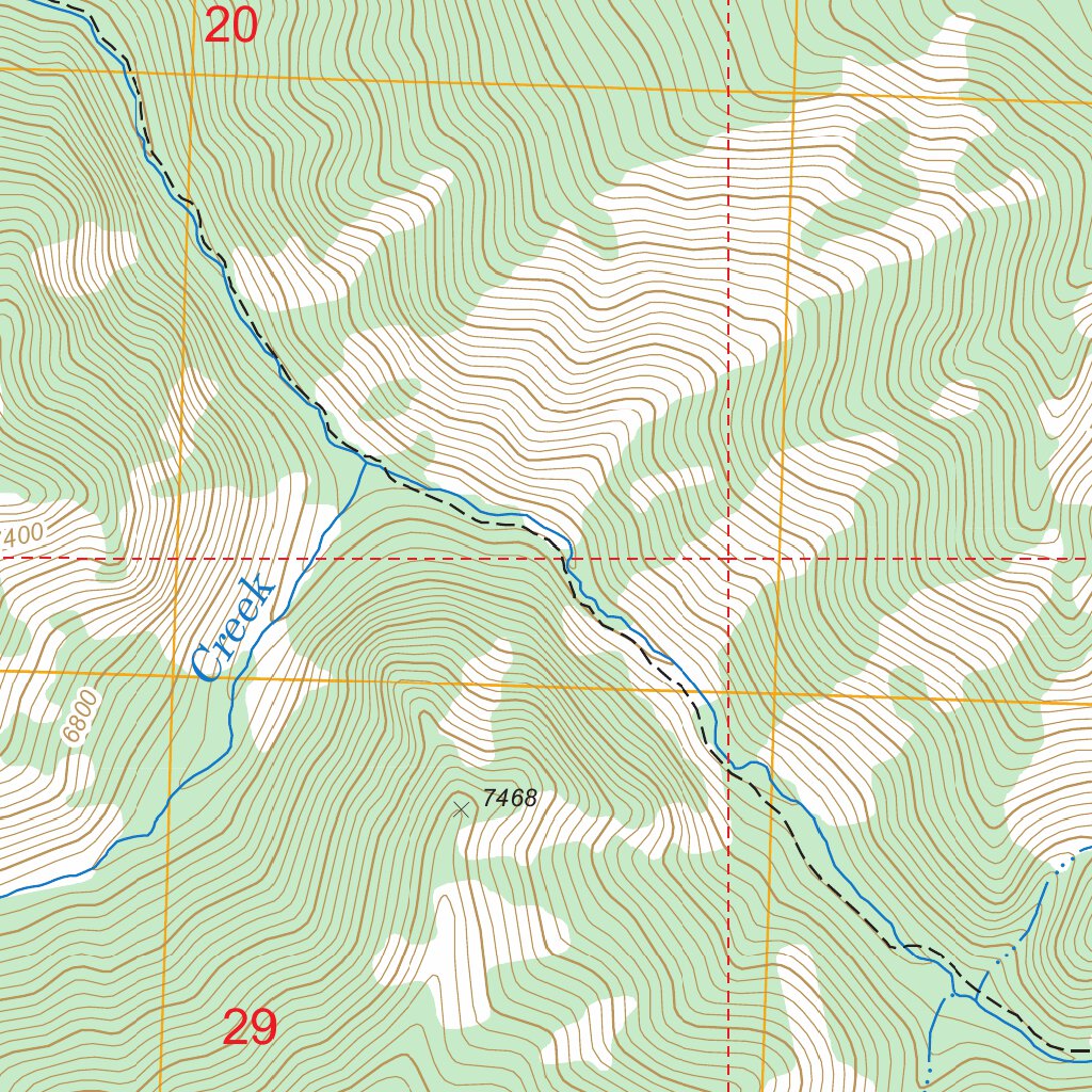 White Goat Mountain, ID FSTopo Legacy Map by US Forest Service - Topo ...