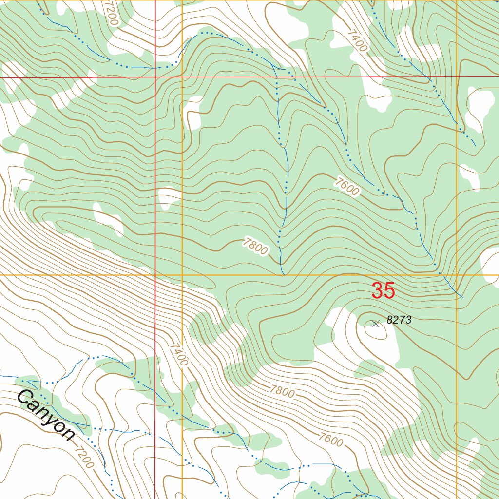 Wildcat Canyon, NV FSTopo Legacy Map by US Forest Service - Topo ...