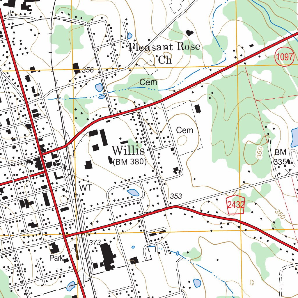 Willis, TX FSTopo Legacy Map by US Forest Service - Topo | Avenza Maps