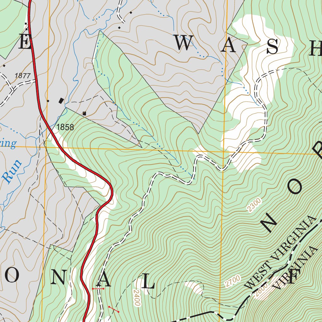 Wolf Gap, WV - VA FSTopo Legacy Map by US Forest Service - Topo ...