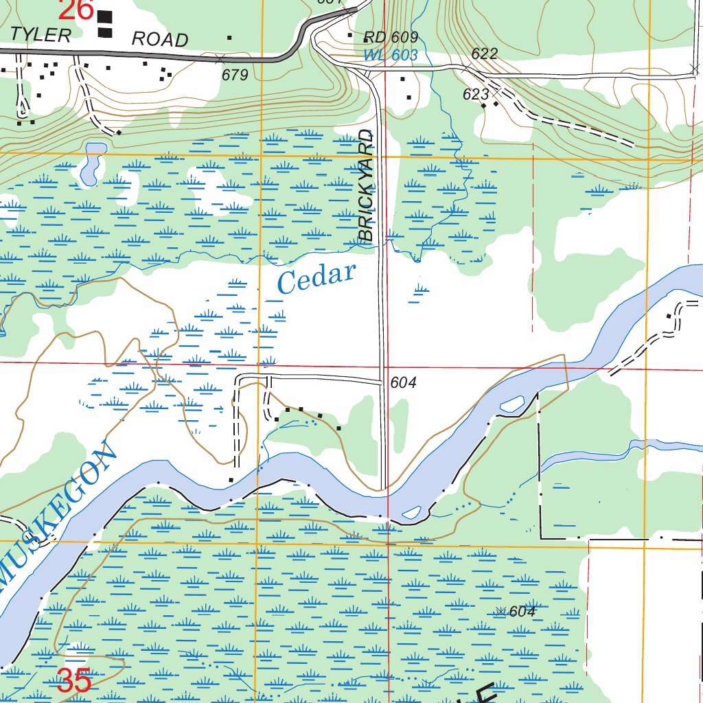 Wolf Lake, MI FSTopo Legacy Map by US Forest Service - Topo | Avenza Maps