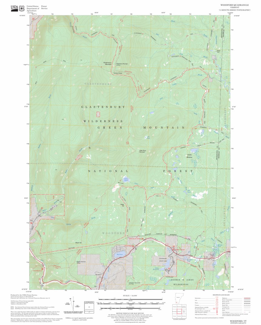Woodford, VT FSTopo Legacy Map by US Forest Service - Topo | Avenza Maps
