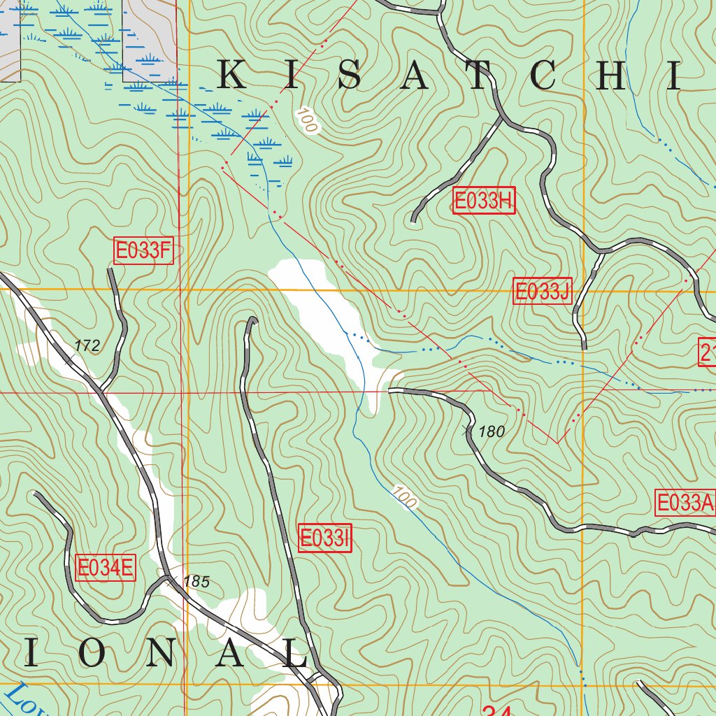 Woodworth West, LA FSTopo Legacy Map by US Forest Service - Topo ...