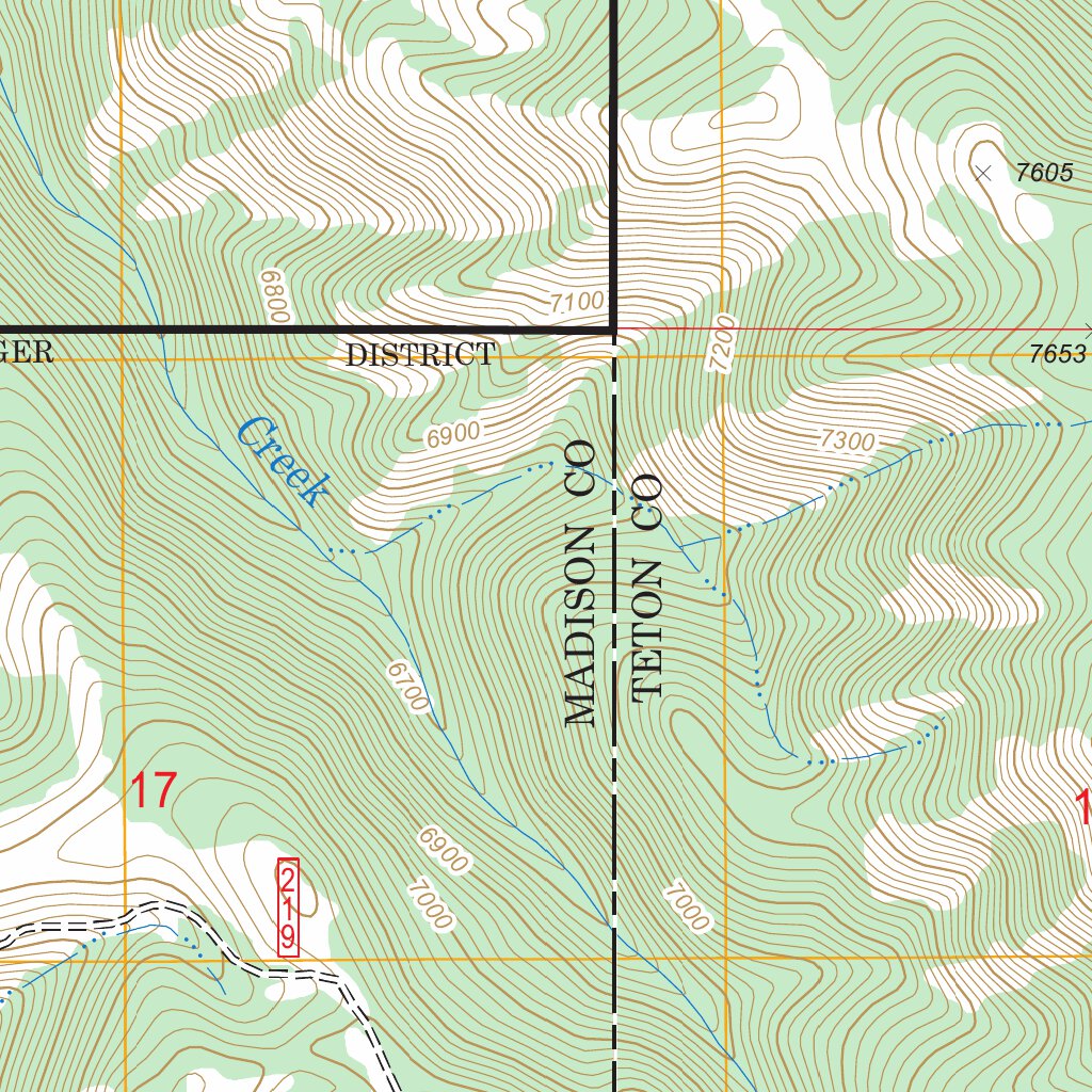 Wright Creek, ID FSTopo Legacy Map by US Forest Service - Topo | Avenza ...