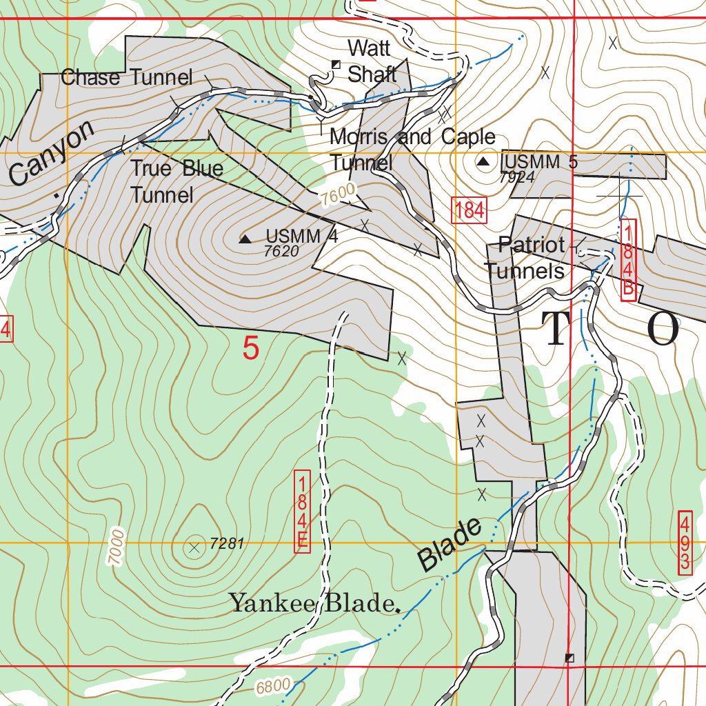 Yankee Blade, NV FSTopo Legacy Map by US Forest Service - Topo | Avenza ...