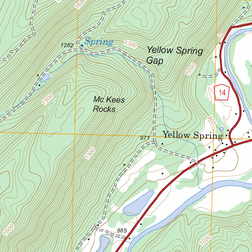 Yellow Spring, WV FSTopo Legacy Map by US Forest Service - Topo ...