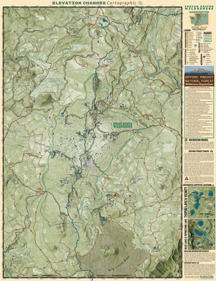 Indian Heaven Wilderness - Gifford Pinchot National Forest Map by ...