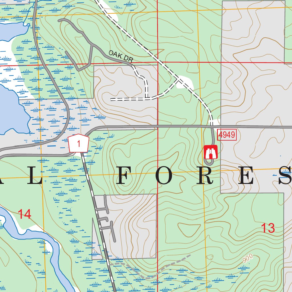 Alcona Dam Pond, MI FSTopo Map by US Forest Service - Topo | Avenza Maps