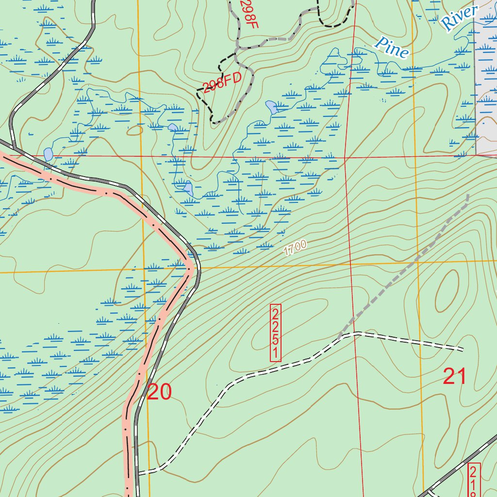 Alvin SW, WI FSTopo Map by US Forest Service - Topo | Avenza Maps