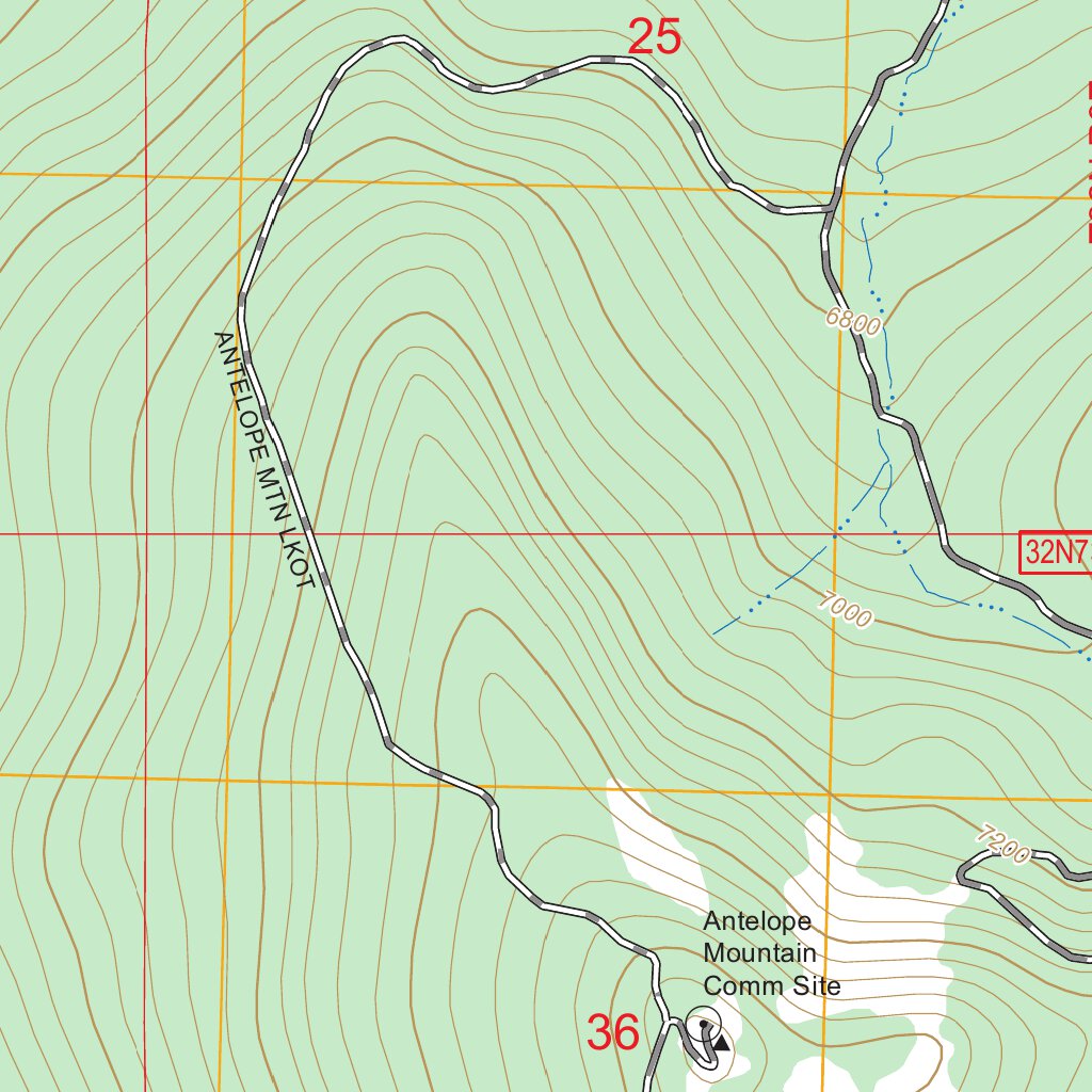 Antelope Mountain, CA FSTopo Map by US Forest Service - Topo | Avenza Maps