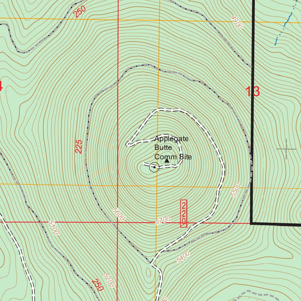 Applegate Butte, OR FSTopo Map by US Forest Service - Topo | Avenza Maps