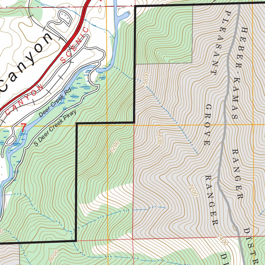 Aspen Grove, UT FSTopo Map by US Forest Service - Topo | Avenza Maps