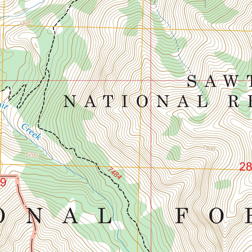 Atlanta East, ID FSTopo Map by US Forest Service - Topo | Avenza Maps