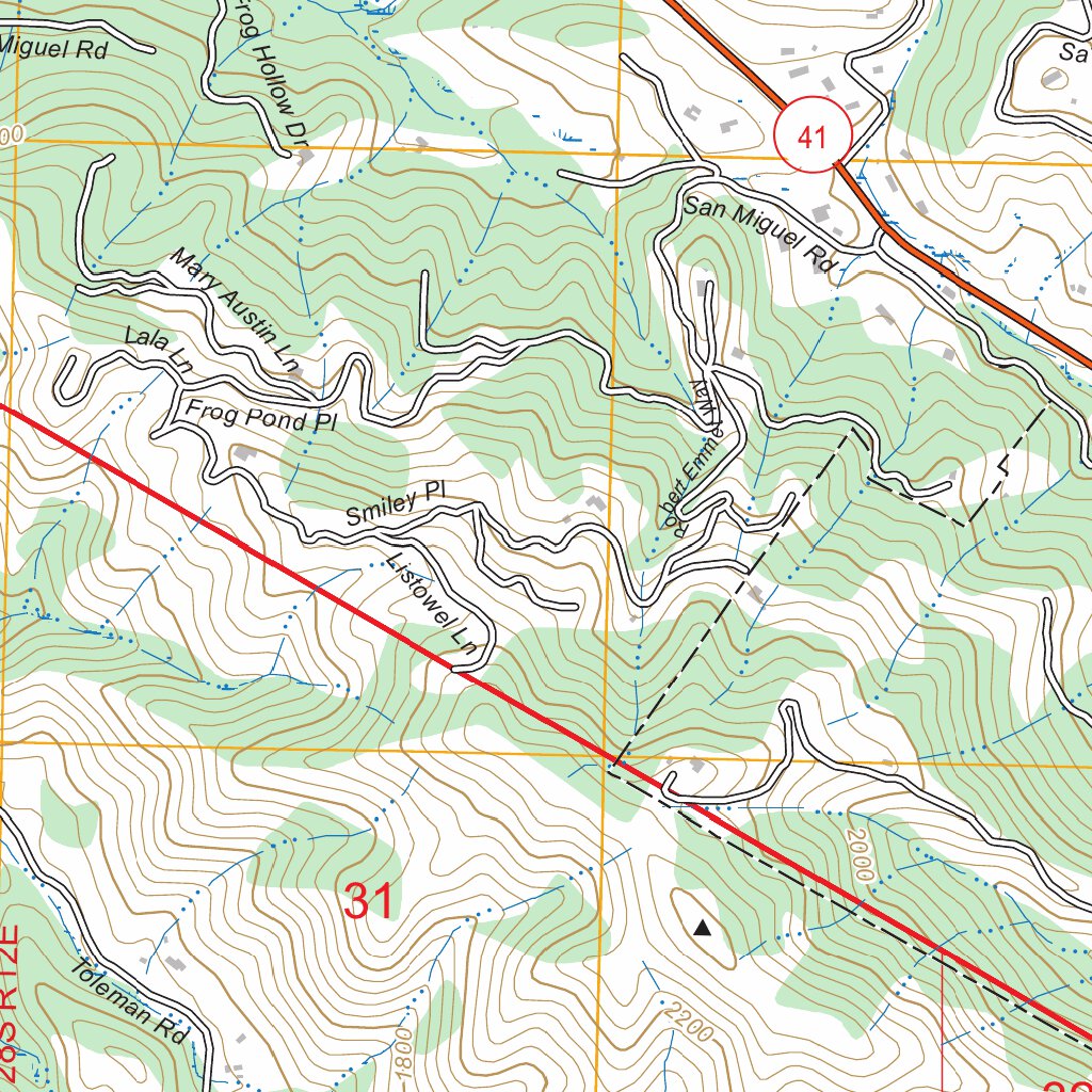 Atascadero, CA FSTopo Map by US Forest Service - Topo | Avenza Maps