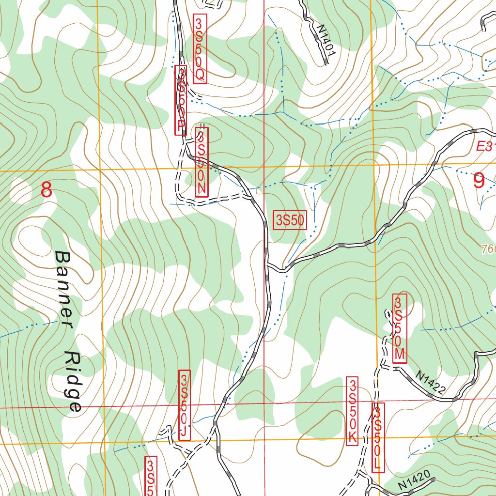 Banner Ridge, CA FSTopo Map by US Forest Service - Topo | Avenza Maps