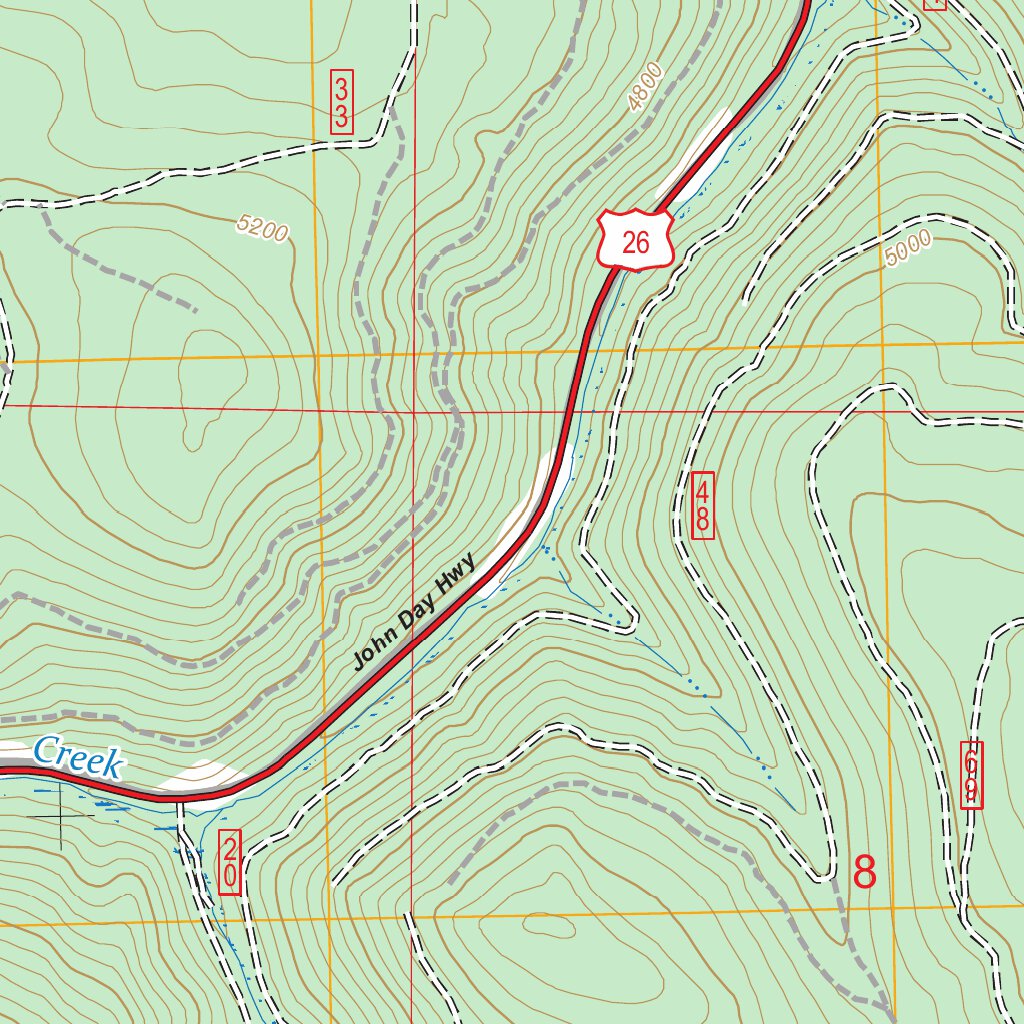 Bates, OR FSTopo Map by US Forest Service - Topo | Avenza Maps
