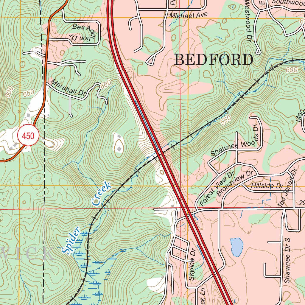Bedford West, IN FSTopo Map by US Forest Service - Topo | Avenza Maps