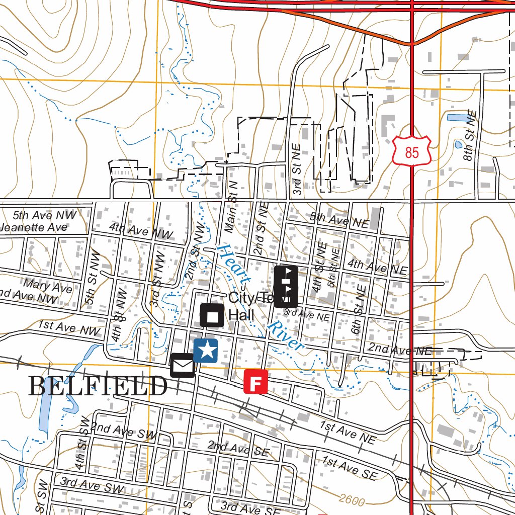Belfield, ND FSTopo Map by US Forest Service - Topo | Avenza Maps