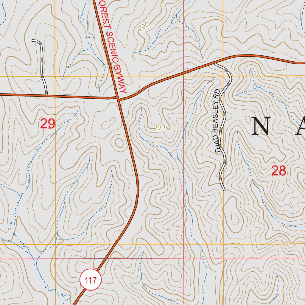 Bellwood, LA FSTopo Map by US Forest Service - Topo | Avenza Maps