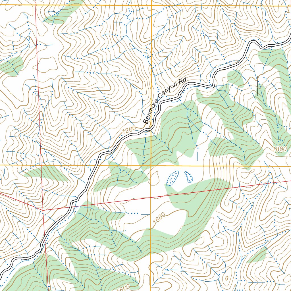 Benmore Canyon, CA FSTopo Map by US Forest Service - Topo | Avenza Maps