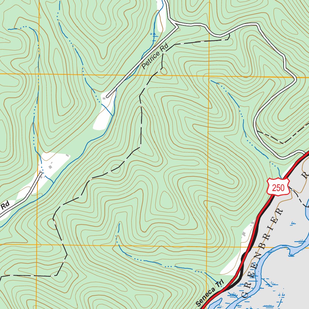 Beverly West, WV FSTopo Map by US Forest Service - Topo | Avenza Maps