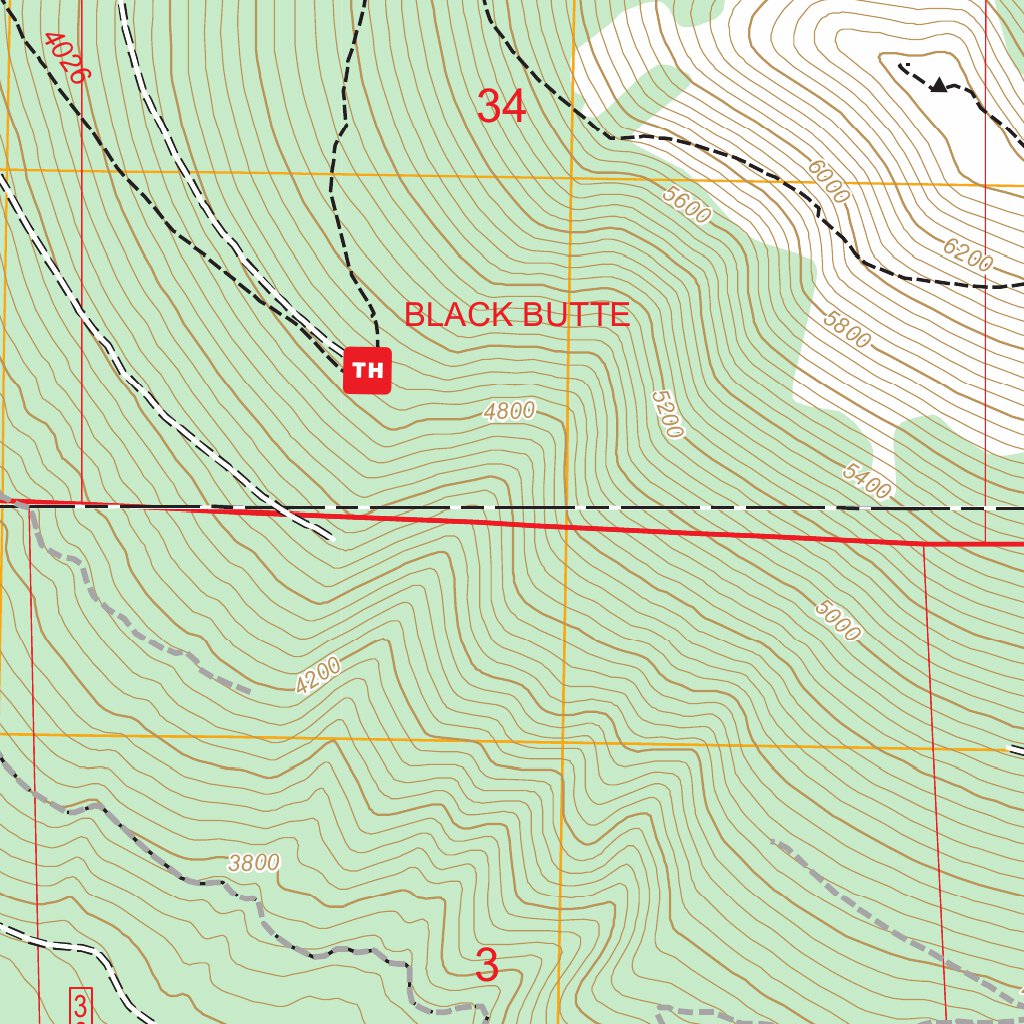 Black Butte, OR FSTopo Map by US Forest Service - Topo | Avenza Maps