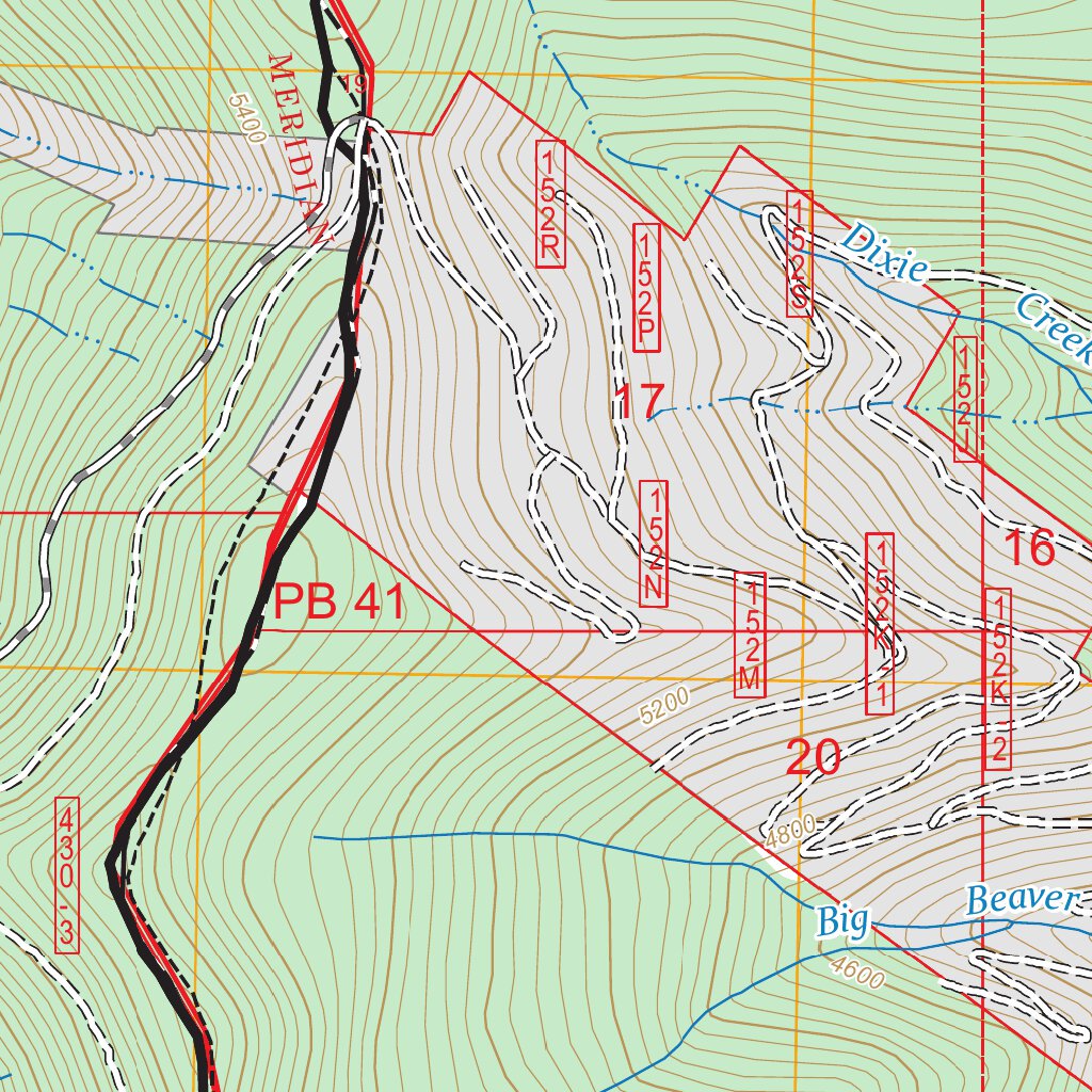 Black Peak, MT-ID FSTopo Map by US Forest Service - Topo | Avenza Maps