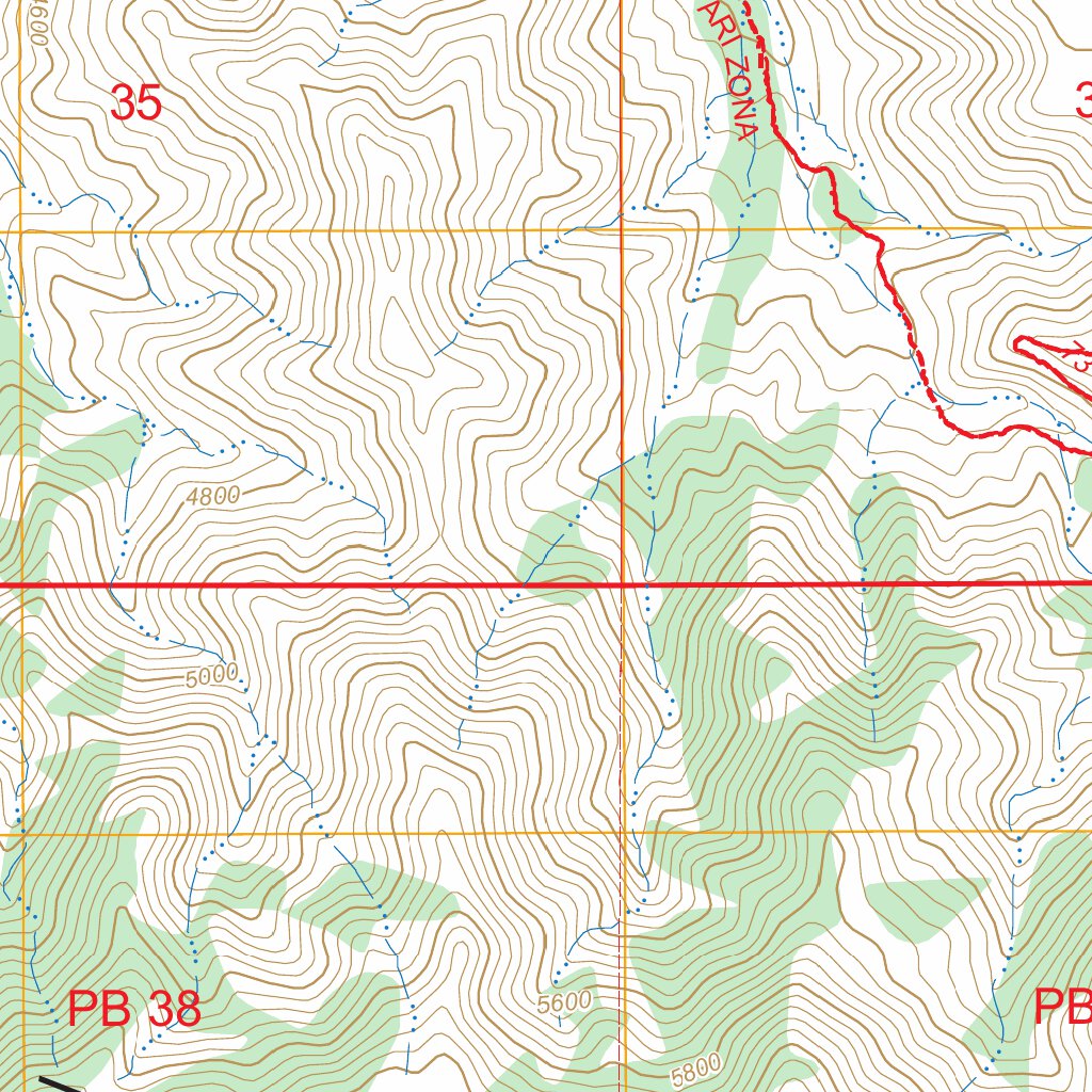 Boulder Mountain, AZ FSTopo Map by US Forest Service - Topo | Avenza Maps