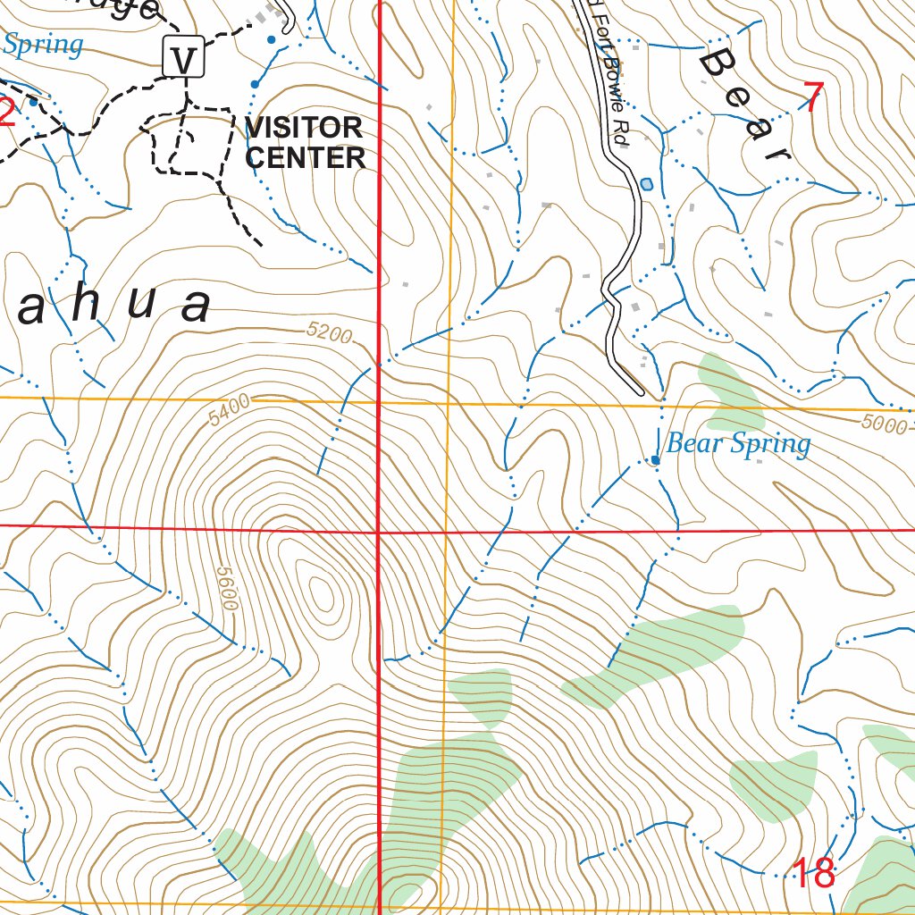 Bowie Mountain North, AZ FSTopo Map by US Forest Service - Topo ...