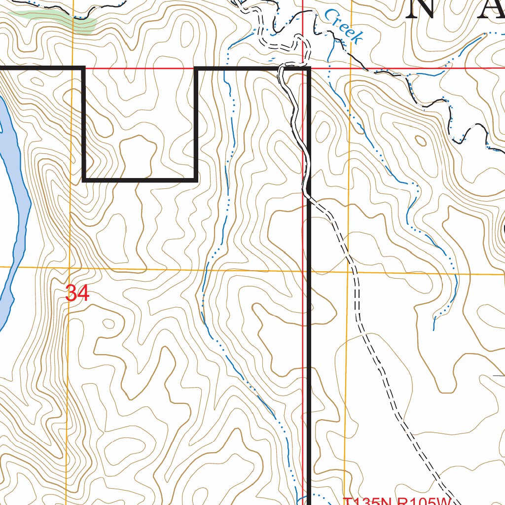 Boyce Creek West, ND FSTopo Map by US Forest Service - Topo | Avenza Maps