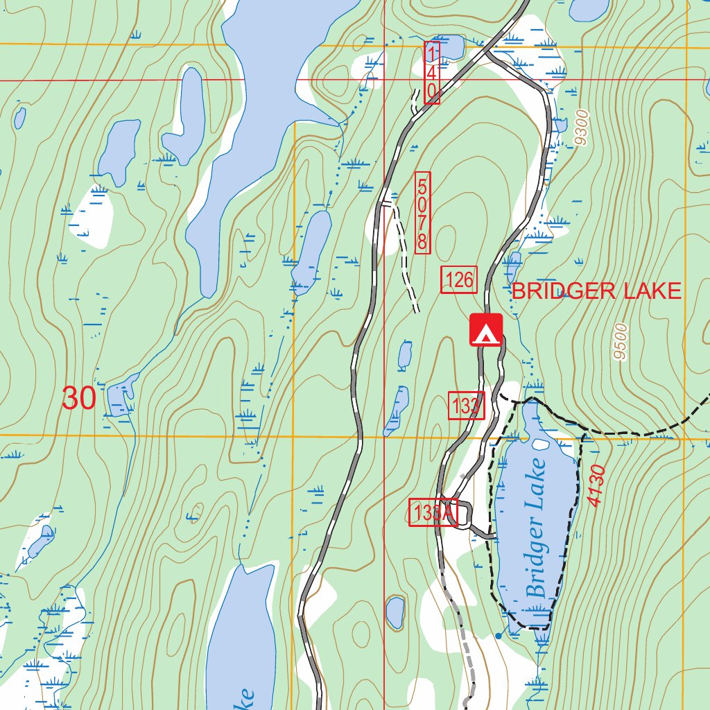 Bridger Lake, UT-WY FSTopo Map by US Forest Service - Topo | Avenza Maps