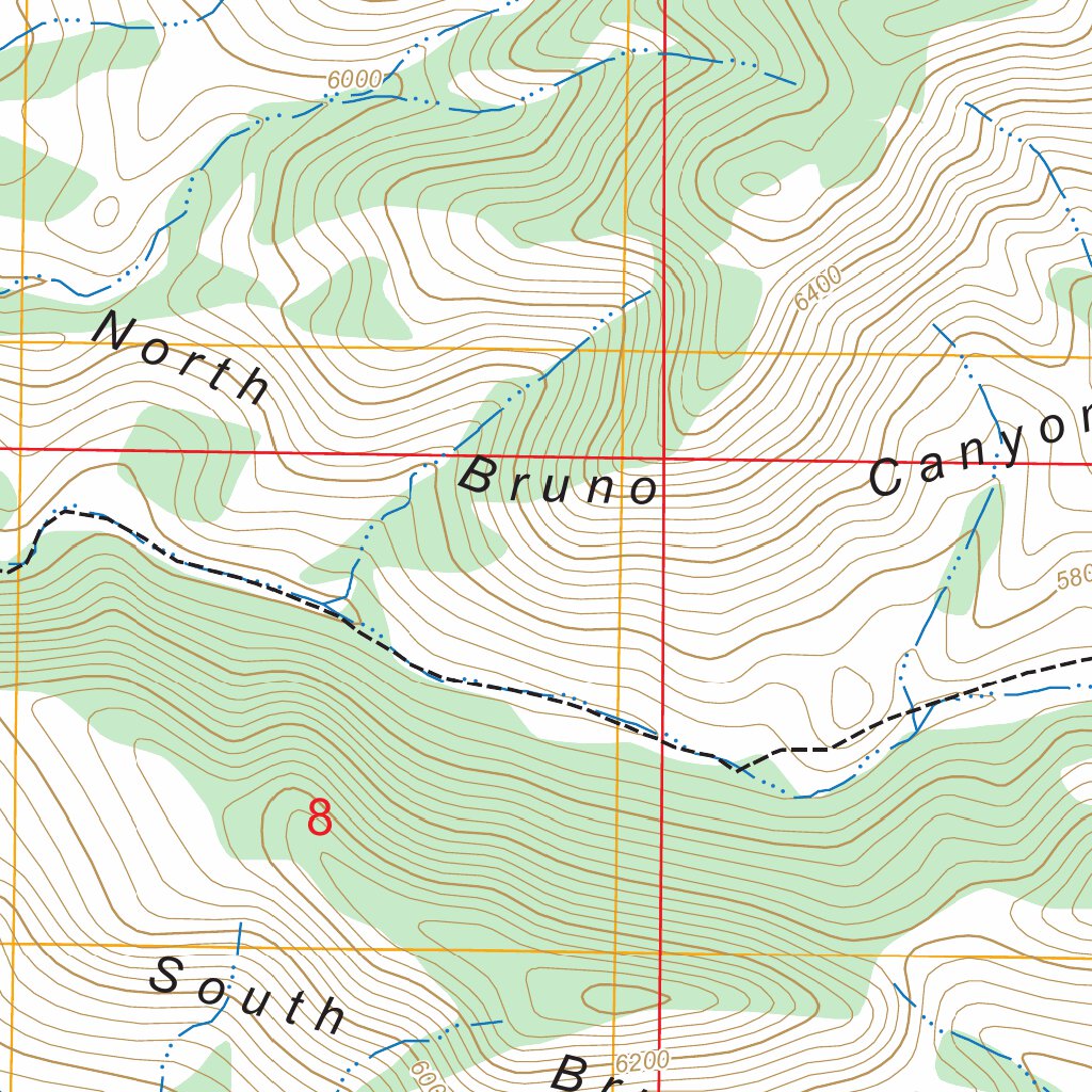 Bruno Peak, AZ FSTopo Map by US Forest Service - Topo | Avenza Maps