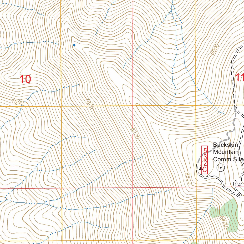 Buckskin Mountain, NV FSTopo Map by US Forest Service - Topo | Avenza Maps