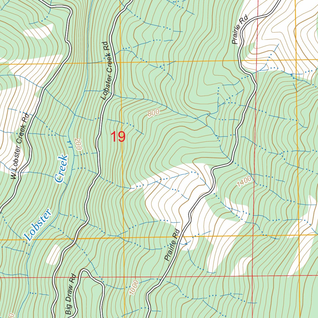 Brushy Bald Mountain, OR FSTopo Map by US Forest Service - Topo ...