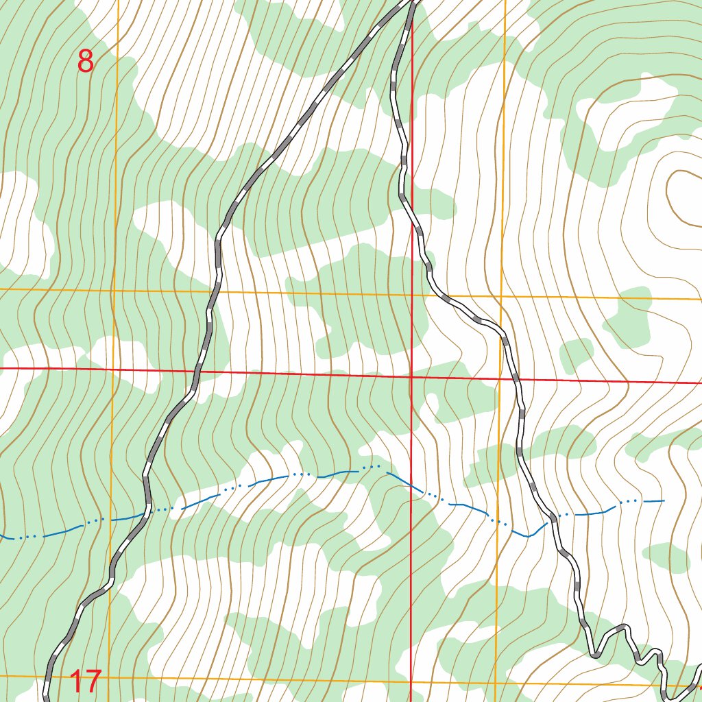 Burney Mountain West, CA FSTopo Map by US Forest Service - Topo ...