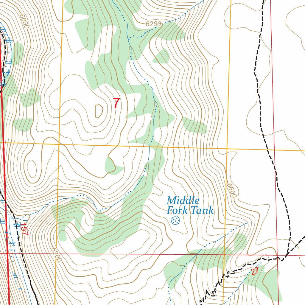 Burnt Corral Canyon, NM FSTopo Map by US Forest Service - Topo | Avenza ...