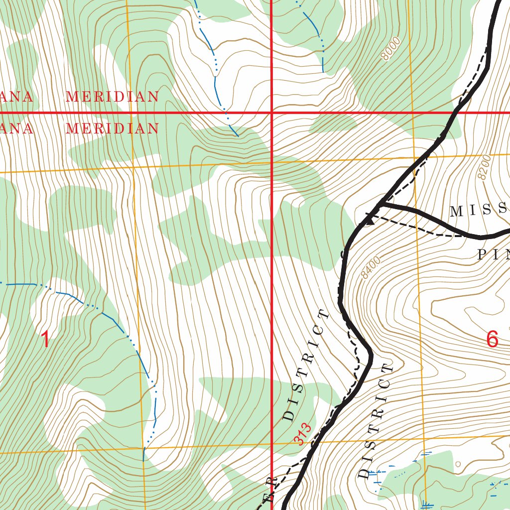 Burnt Fork Lake, MT FSTopo Map by US Forest Service - Topo | Avenza Maps