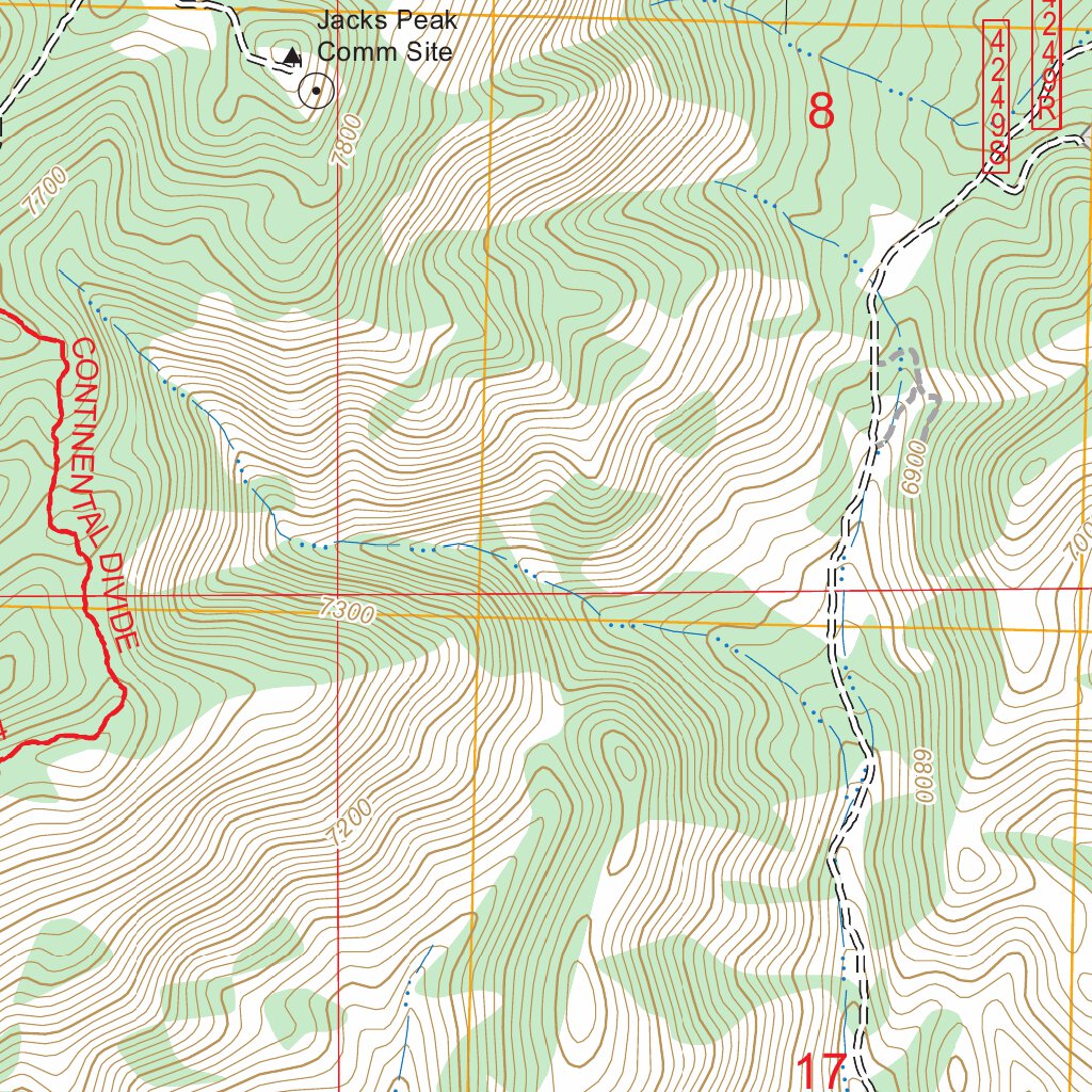 Burro Peak, NM FSTopo Map by US Forest Service - Topo | Avenza Maps