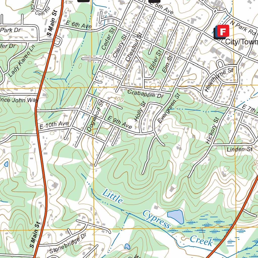 Calvert City, KY FSTopo Map by US Forest Service - Topo | Avenza Maps