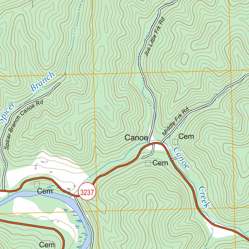 Canoe, KY FSTopo Map by US Forest Service - Topo | Avenza Maps