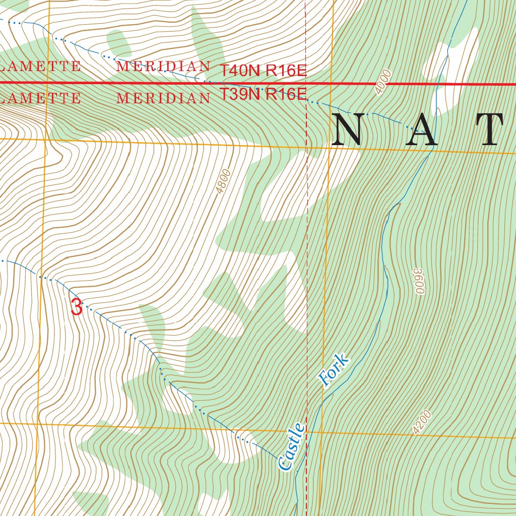 Castle Peak, WA-BC FSTopo Map by US Forest Service - Topo | Avenza Maps