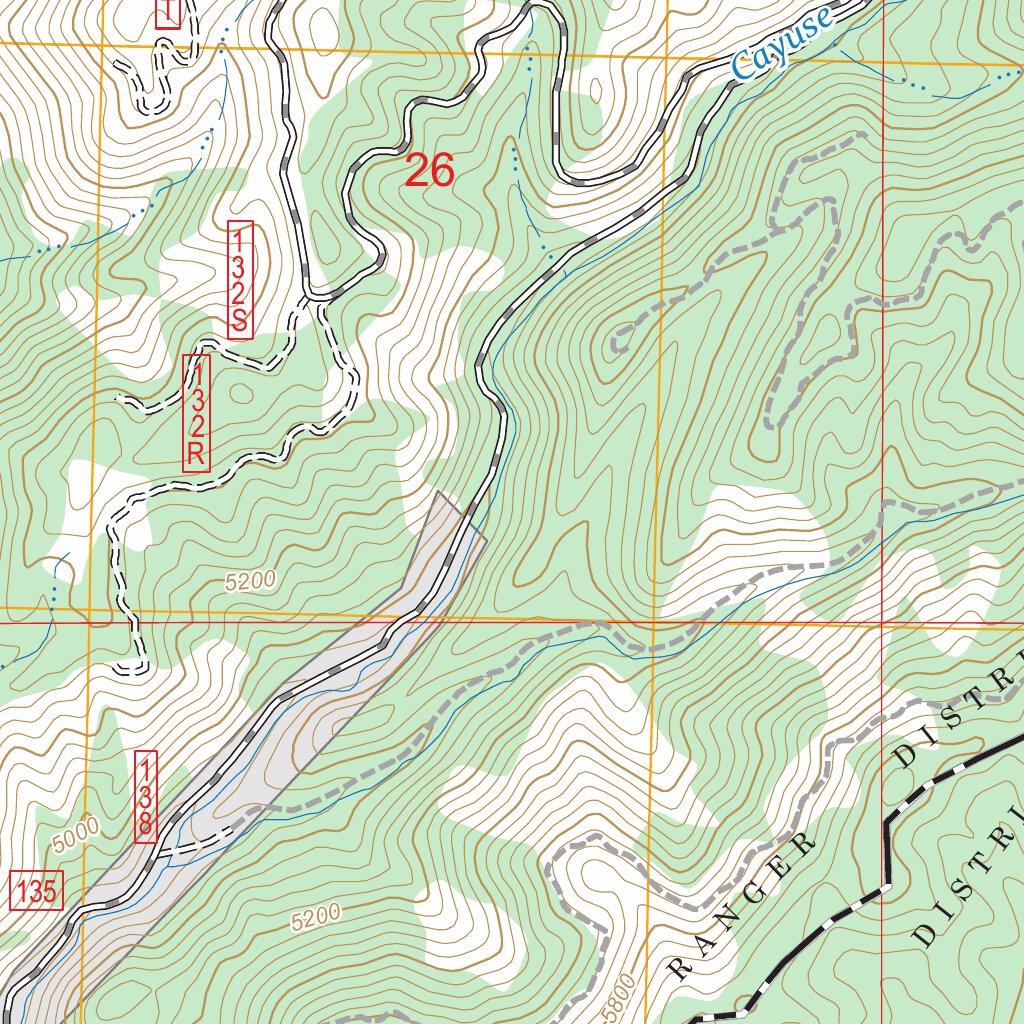 Cayuse Point, ID FSTopo Map by US Forest Service - Topo | Avenza Maps