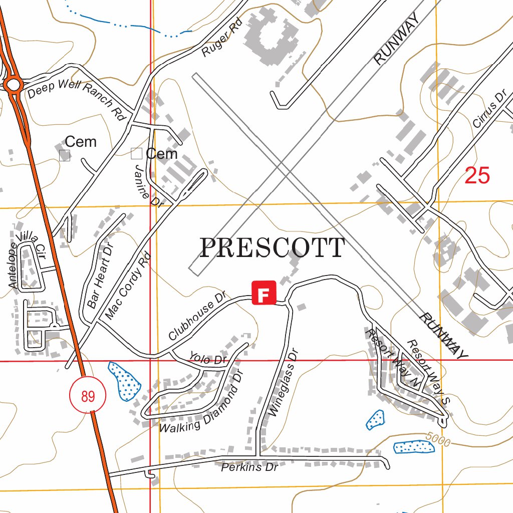 Chino Valley South, AZ FSTopo Map by US Forest Service - Topo | Avenza Maps