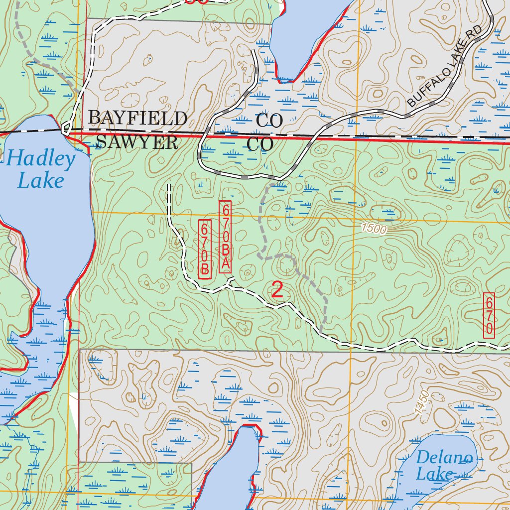 Clam Lake, WI FSTopo Map by US Forest Service - Topo | Avenza Maps